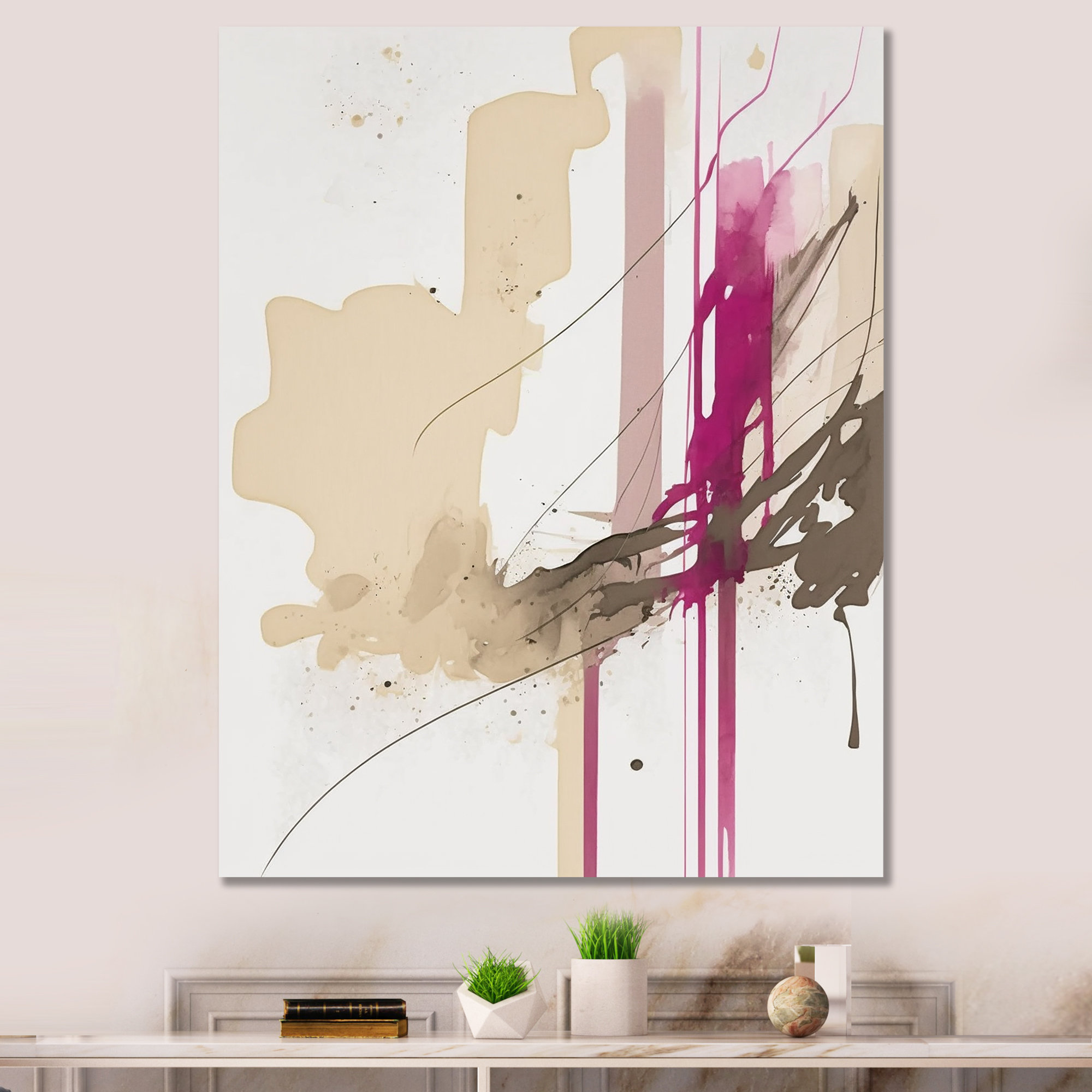 Ivy Bronx A Touch Of Viva Magenta II A Touch Of Viva Magenta II - Print on Canvas - Wayfair Canada